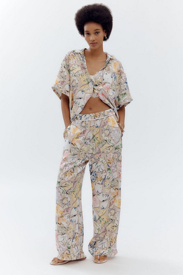 Maeve The Brooklin Wide-Leg Pull-On Pants: Printed Edition | Anthropologie