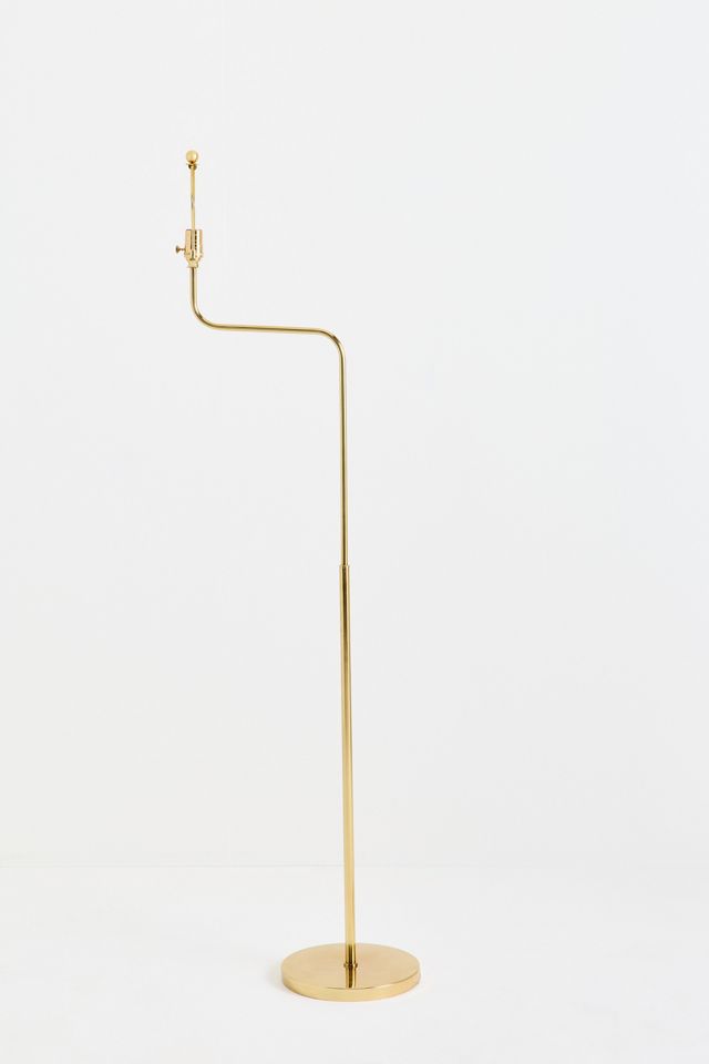 Wave Curved Antique Brass Floor Lamp Base | AnthroHome
