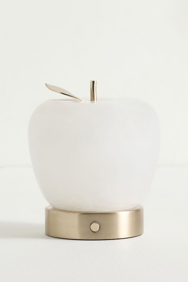 Apple Alabaster Rechargeable Cordless Table Lamp | AnthroHome