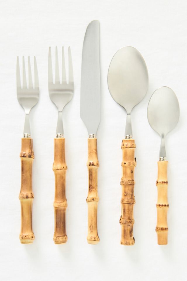 Blue Pheasant Zoya Flatware, Set of 5 | AnthroHome