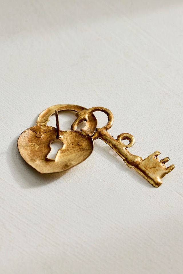 Heart Lock + Key Candle Pin | Anthropologie