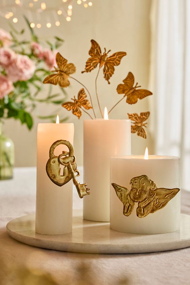 Heart Lock + Key Candle Pin | Anthropologie