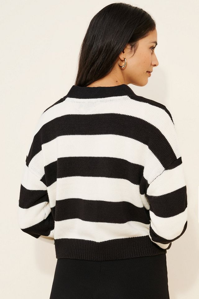 RD Style Heart Striped Cardigan Sweater | Anthropologie