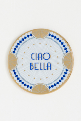 Bistro Tile Stoneware 24k Gold Accent Italia Gallery Wall Charm ...