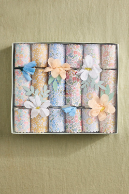 Liberty Flowers Floral Party Crackers, Set of 6 | Anthropologie