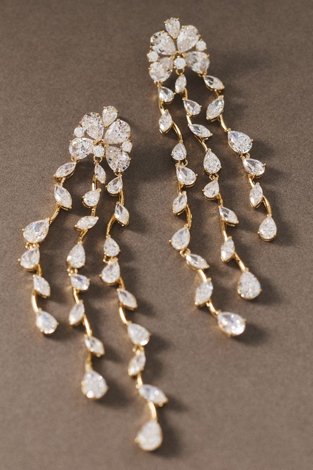 NADRI Crystal Waterfall Drop Earrings | Anthropologie