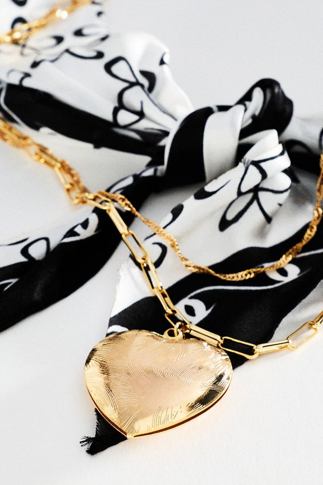 Maeve Logo Silk Scarf Necklace | Anthropologie