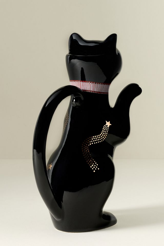 Florence Balducci Black Cat Stoneware Pitcher | AnthroHome