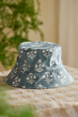 Block Print Cotton Bucket Hat | Anthropologie