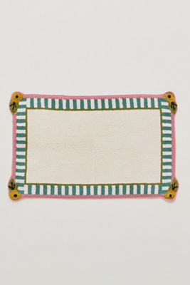 Grace Cotton Floral Tufted Bath Mat | Anthropologie UK