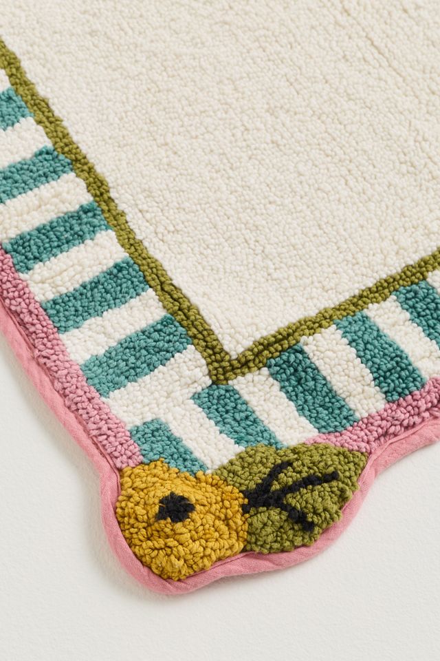 Grace Cotton Floral Tufted Bath Mat | Anthropologie UK