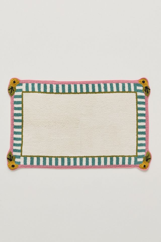 Grace Cotton Floral Tufted Bath Mat | Anthropologie UK