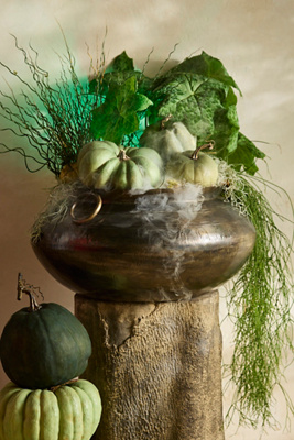 Black Iron Potbelly Cauldron Planter | Anthropologie