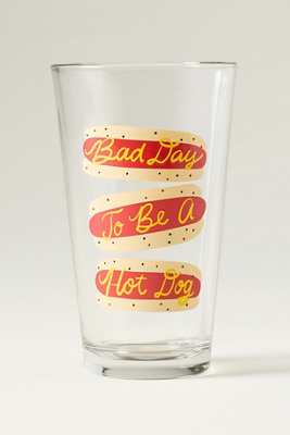 Alice & Wonder Hot Dog Pint Glass | Anthropologie