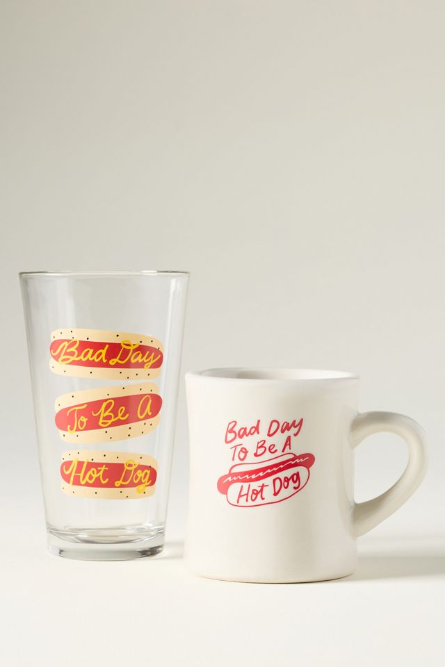 Alice & Wonder Hot Dog Pint Glass | Anthropologie