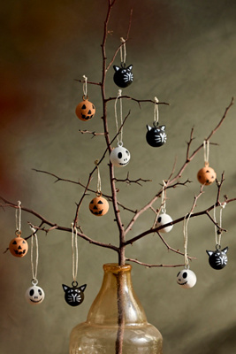 Halloween Icon Wooden Ornaments, Set of 12 | Anthropologie