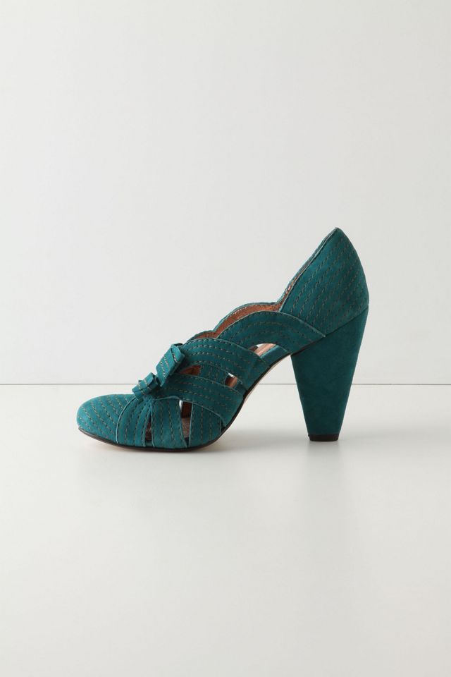 Sweeping Stitch Heels | Anthropologie