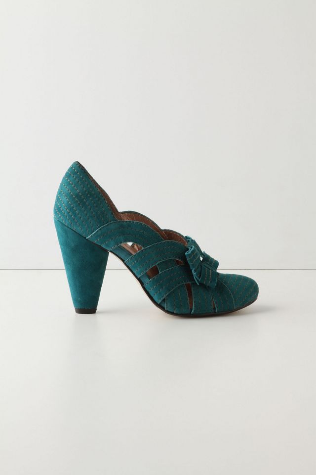 Sweeping Stitch Heels | Anthropologie
