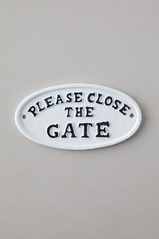 Cast Iron Gate Sign | Anthropologie