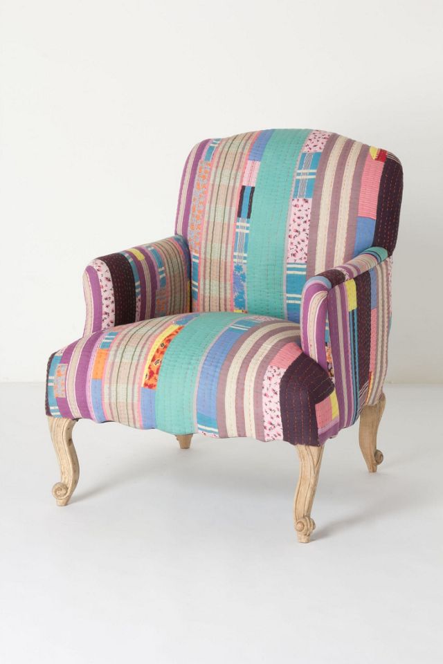 Stitched Kantha Chair | Anthropologie