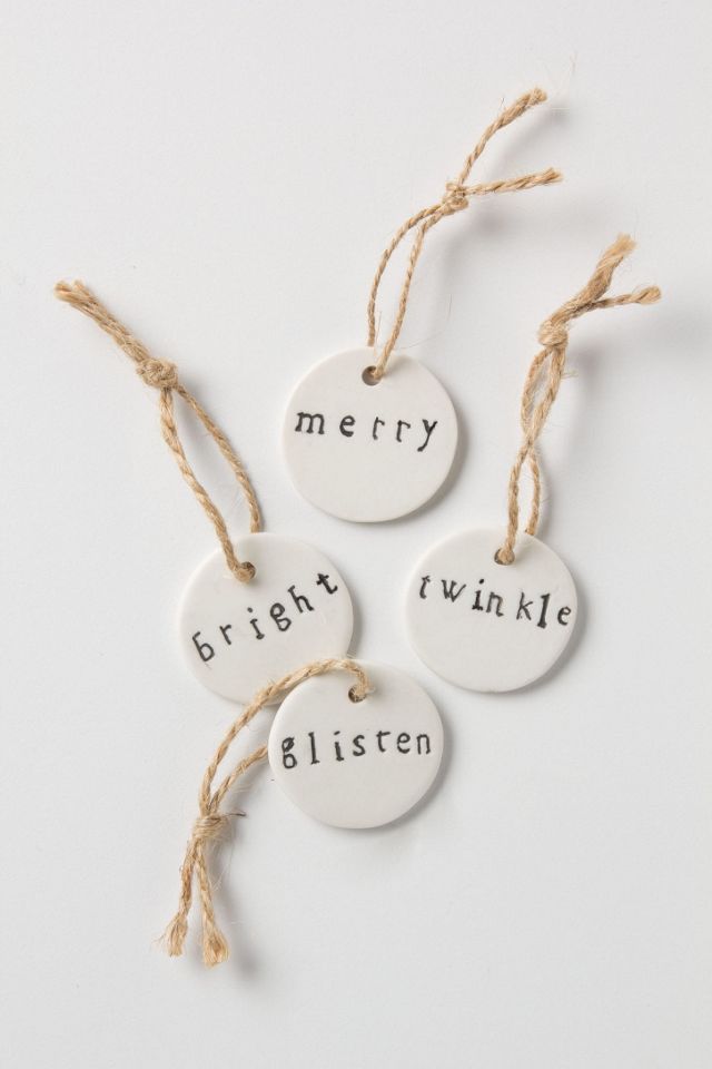 Sentimental Ceramic Gift Tag Set | Anthropologie