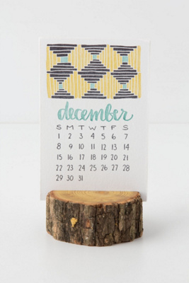Wood Stump Calendar | Anthropologie