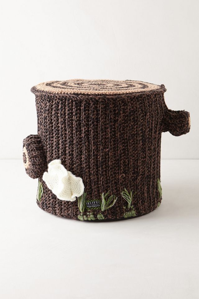 Plush Tree Trunk Stool | Anthropologie