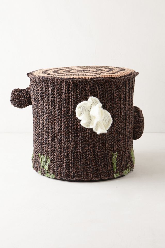 Plush Tree Trunk Stool | Anthropologie