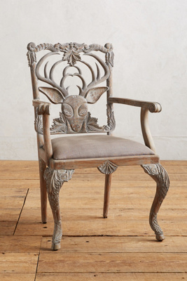 Handcarved Menagerie Deer Dining Chair | Anthropologie UK
