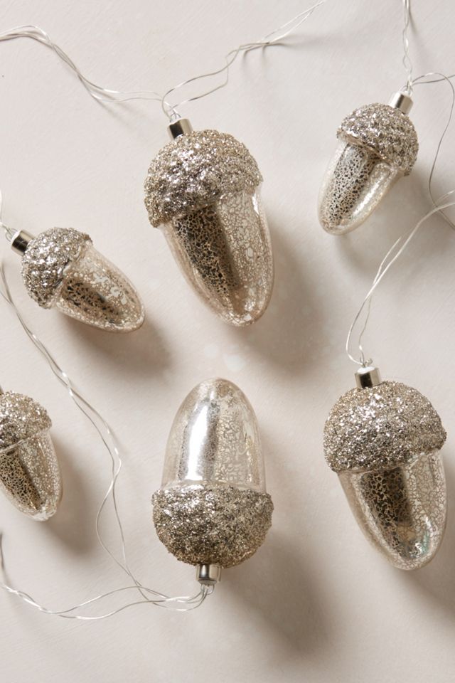 Sparkled Acorn String Lights | Anthropologie