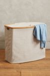Striped Bamboo Frame Hamper | Anthropologie
