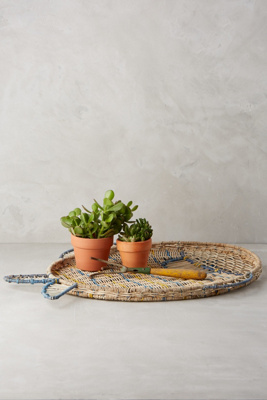 Rattan Reef-Dweller Tray | Anthropologie