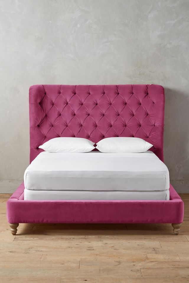 Anthropologie tufted wingback bed store