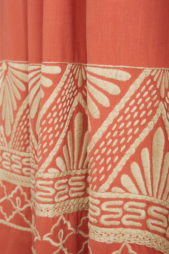 Embroidered Edge Curtain | AnthroLiving