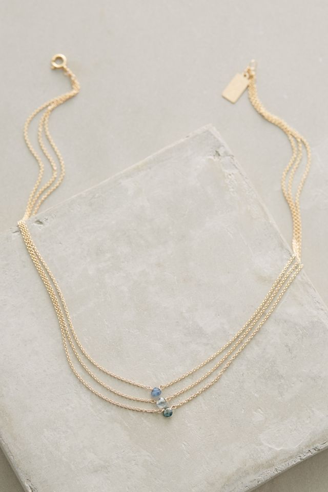 Sapphire Triplet Necklace | Anthropologie