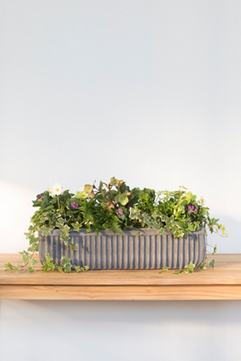 Fiber Concrete Barrel Trough | AnthroLiving