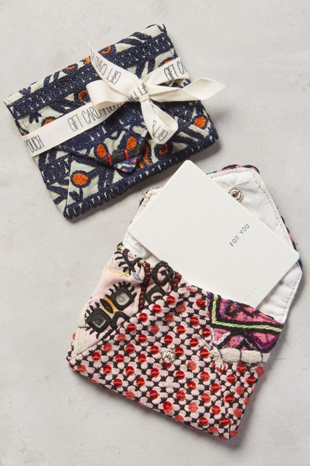 Embroidered Gift Card Holder | Anthropologie