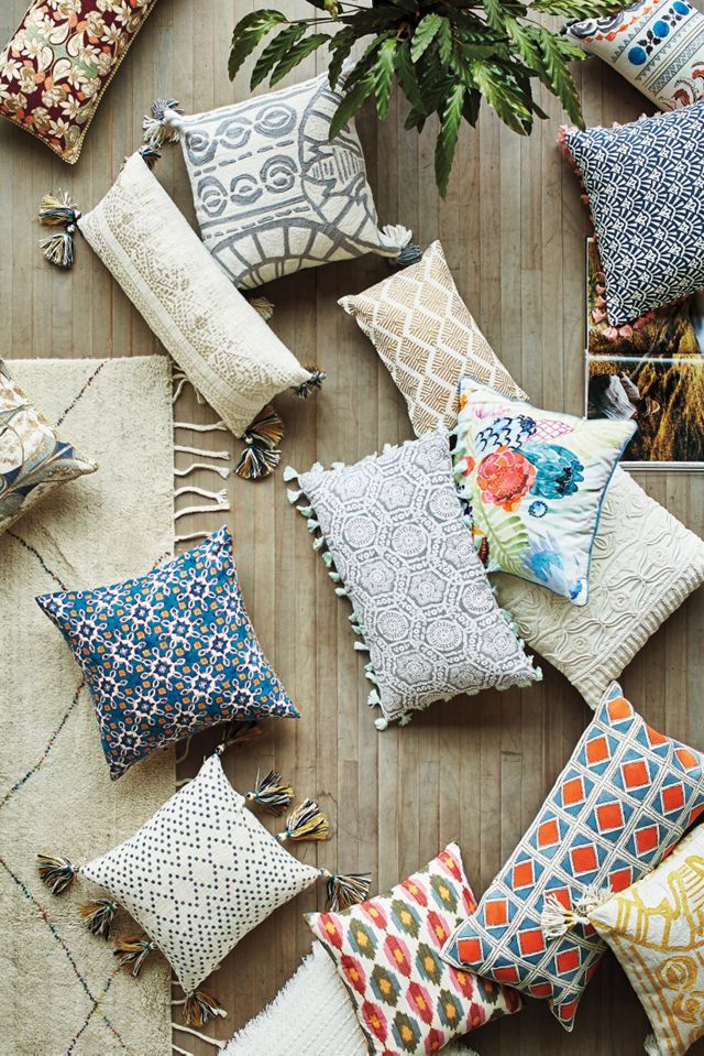 Folding Fans Pillow | Anthropologie