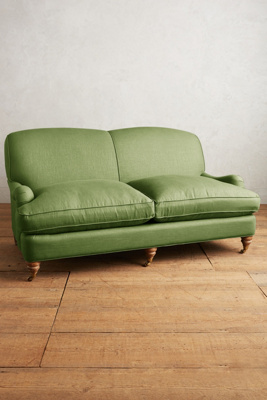 Linen Glenlee Settee, Landon | AnthroLiving