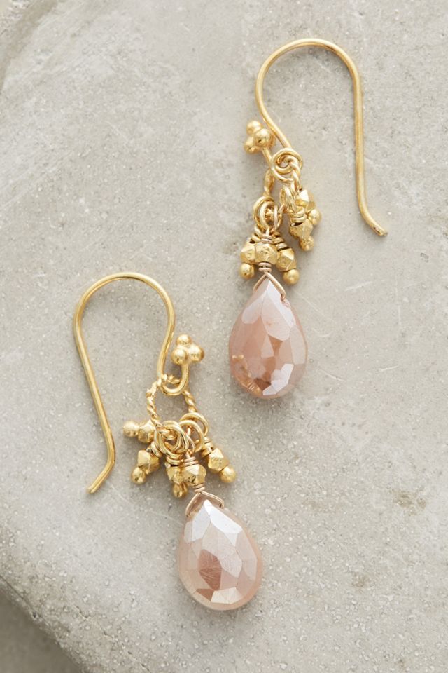 Peach Moonstone Drops | Anthropologie