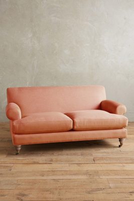 Belgian Linen Willoughby Settee, Wilcox | AnthroLiving