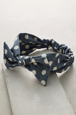 Denim Dot Turban Band | Anthropologie