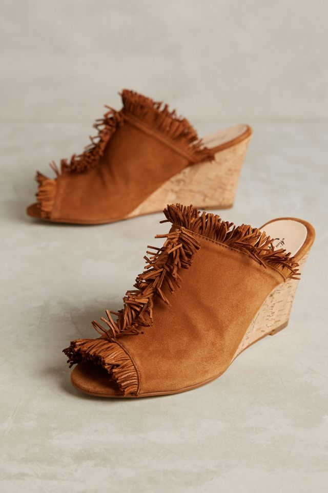 Miss Albright Fringed Mules | Anthropologie