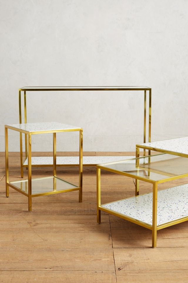 Framed Terrazzo Side Table | Anthropologie