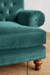 Velvet Fan Pleat Settee | Anthropologie