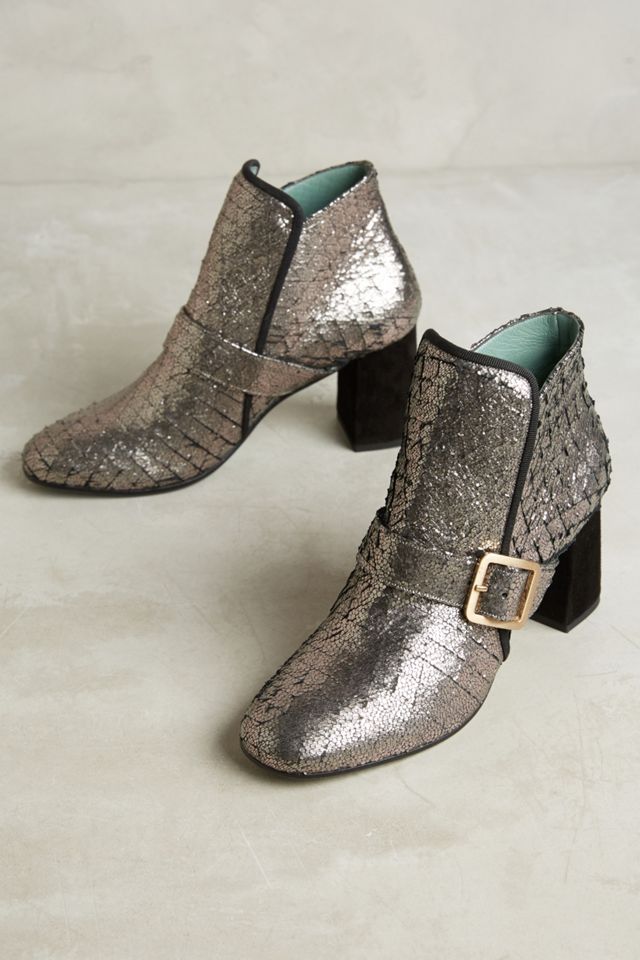 Paola d'Arcano Scaled Leather Booties | Anthropologie