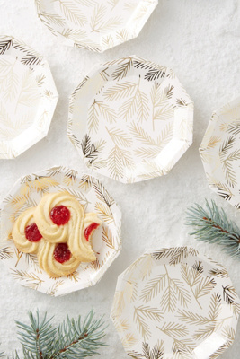 Gold Confetti Paper Canape Plates | AnthroLiving