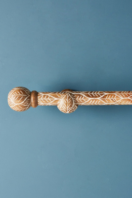 Twig-Etched Curtain Rod Set | Anthropologie