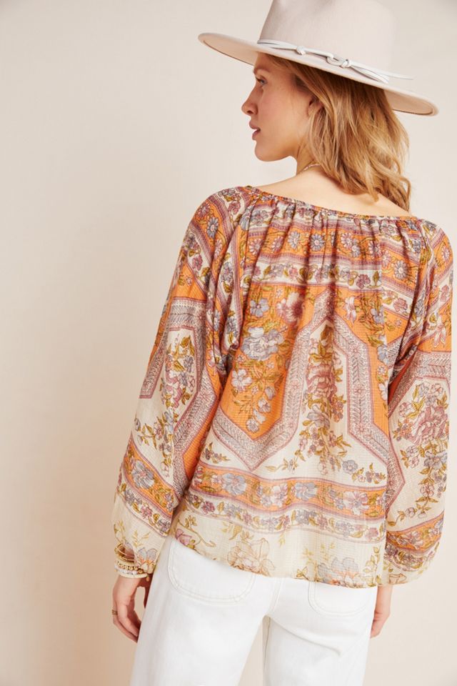 Roselle Balloon-Sleeved Blouse | Anthropologie