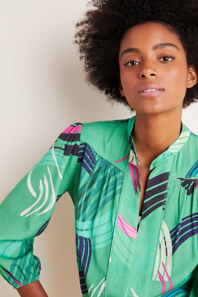 Adeline Paint-Swiped Blouse | Anthropologie